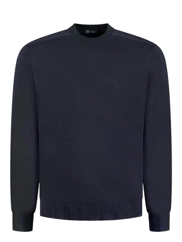 Paul & Shark Crew Neck Long Sleeve Sweater - Blue