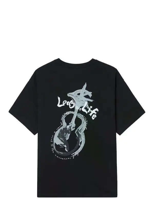 FIVE CM Graphic Crewneck T-shirt - Black