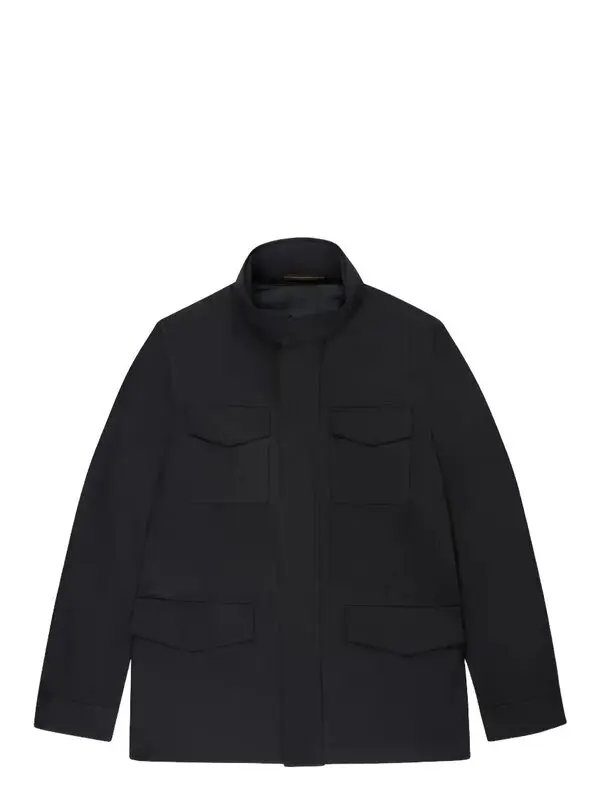 SLOWEAR Field Jacket With High Neck And Zip Fastening - Black