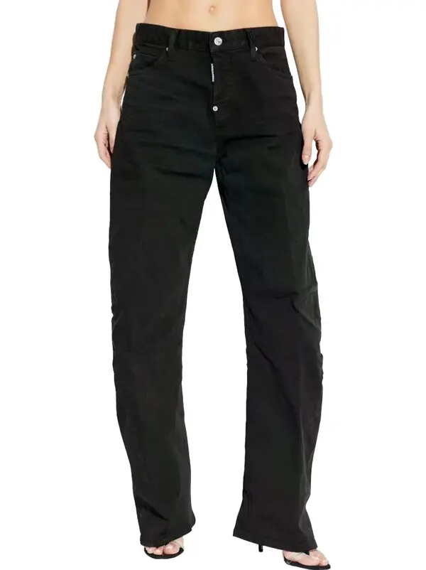 Dsquared2 Garment Dyed Loose Twst Jeans - Black
