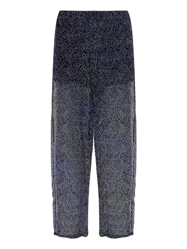 MARANT ETOILE Printed Wide Leg Trousers - Blue