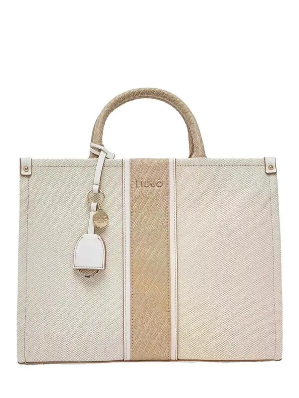 Liu Jo Jacquard Charm Tote Bag - Neutrals