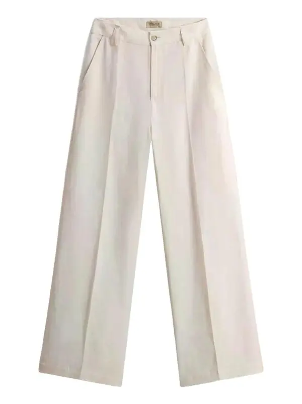 Woolrich Belt-loop Pressed-crease Trousers - White