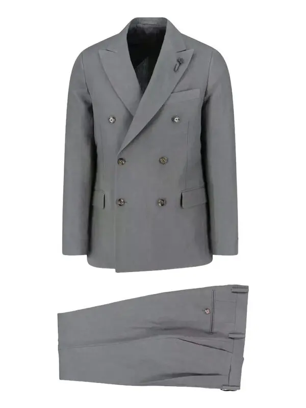 LARDINI Double-breasted Suit - Grey