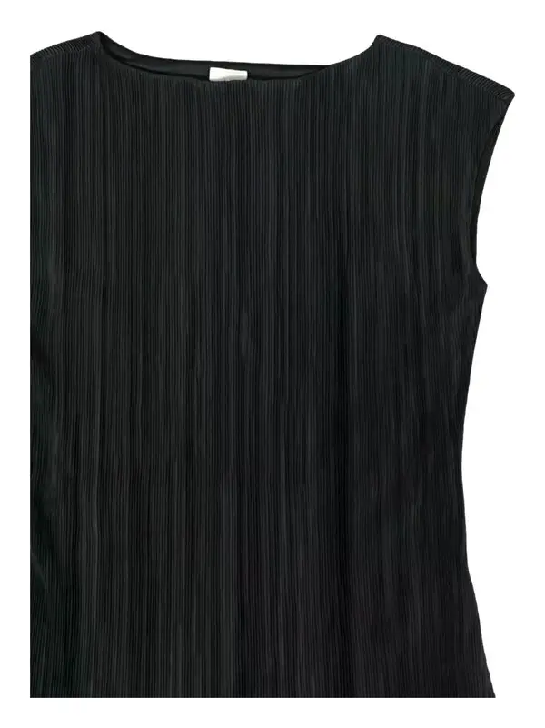 Calvin Klein Pleated Design Top - Black
