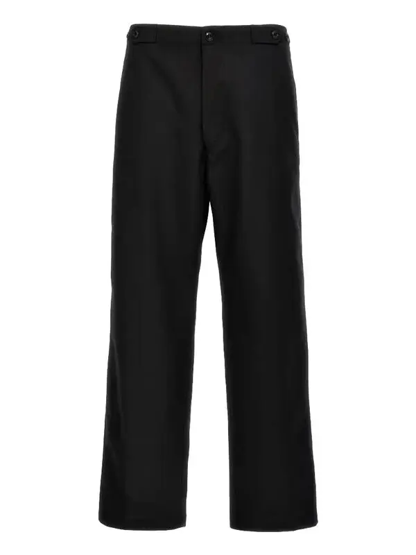 CELLAR DOOR Tailored Buttoned Trousers - Black