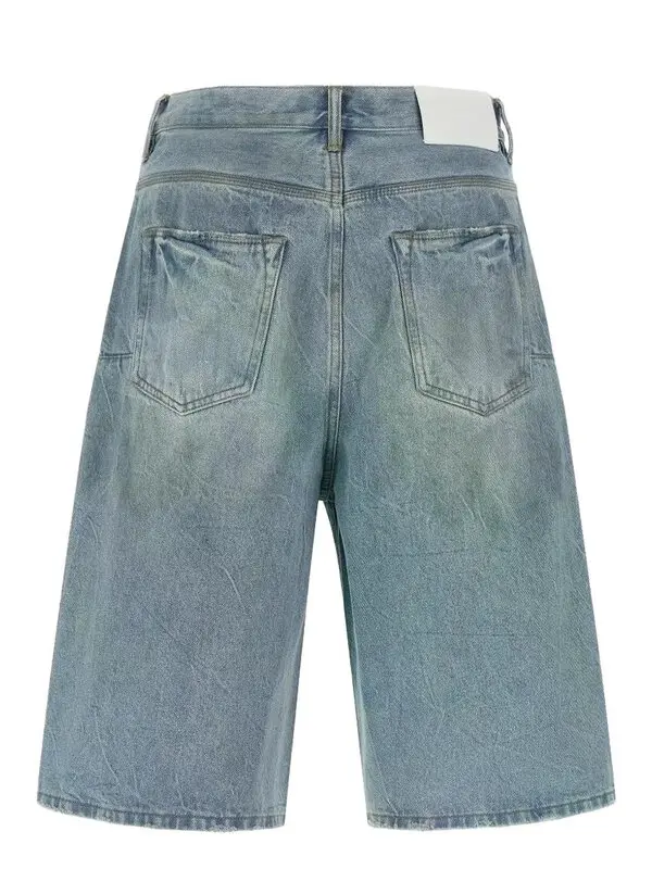 PURPLE BRAND Stone-washed Bermuda Shorts - Blue
