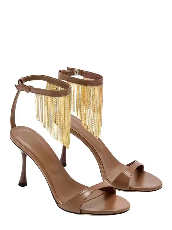 Studio Amelia Figaro Fringed-strap Sandals - Neutrals