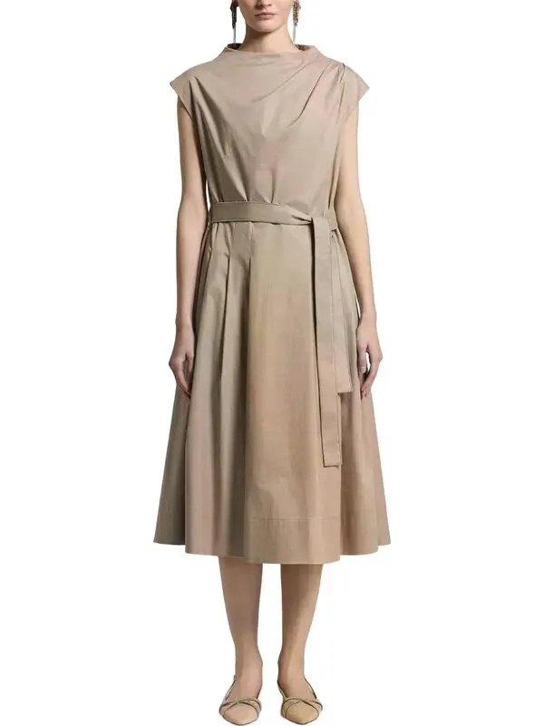 Peserico Belted Midi Dress - Neutrals
