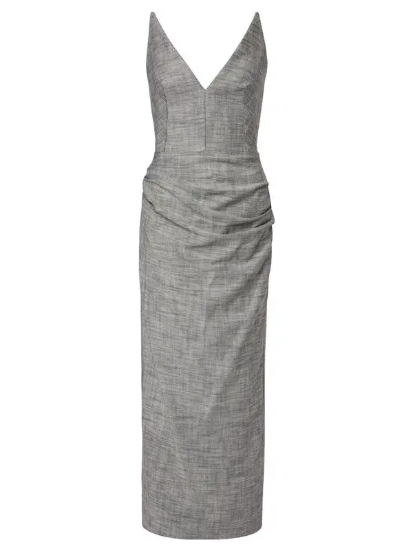 Maticevski Saucy Minx Cotton Midi Dress - Grey