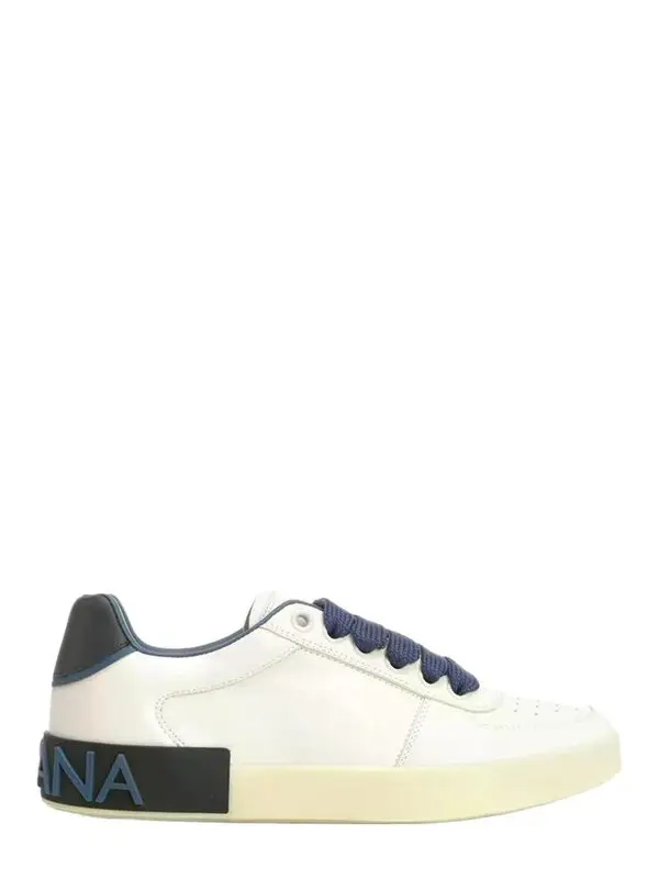 Dolce & Gabbana Lace-up Sneakers With Contrast Heel Counter - Neutrals