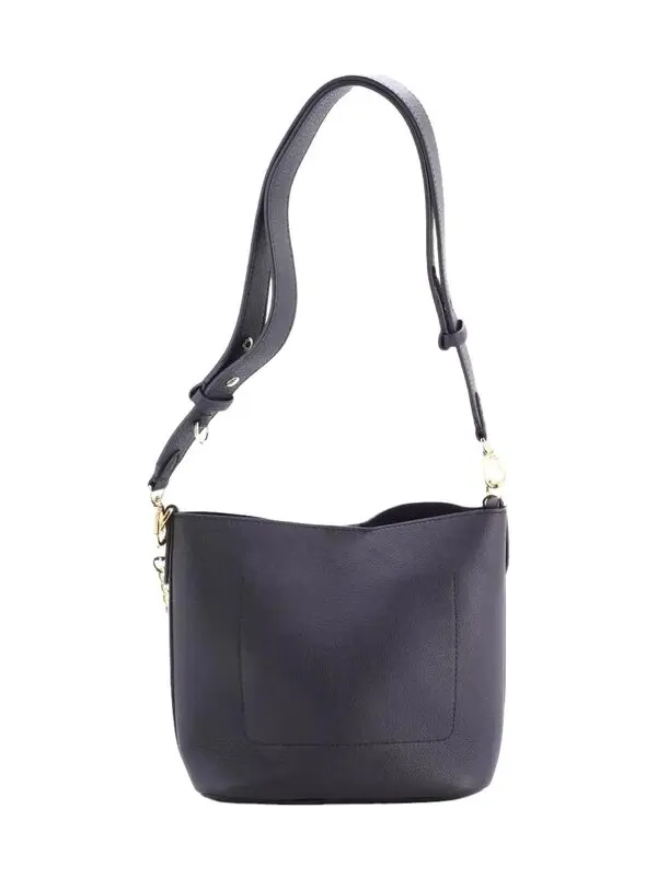 LOUIS VUITTON Lock And Walk Leather Bucket Bag - Black