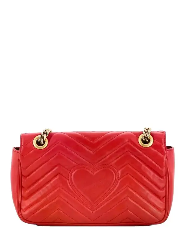 Gucci Matelassé Leather Small Crossbody Bag - Red