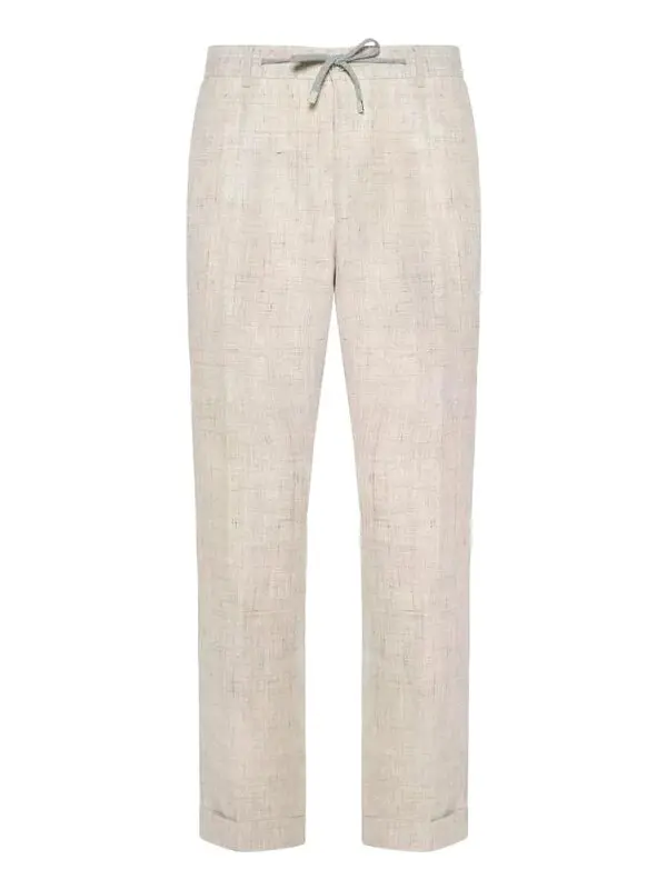 BARBA NAPOLI Drawstring-fastening Trousers - Neutrals