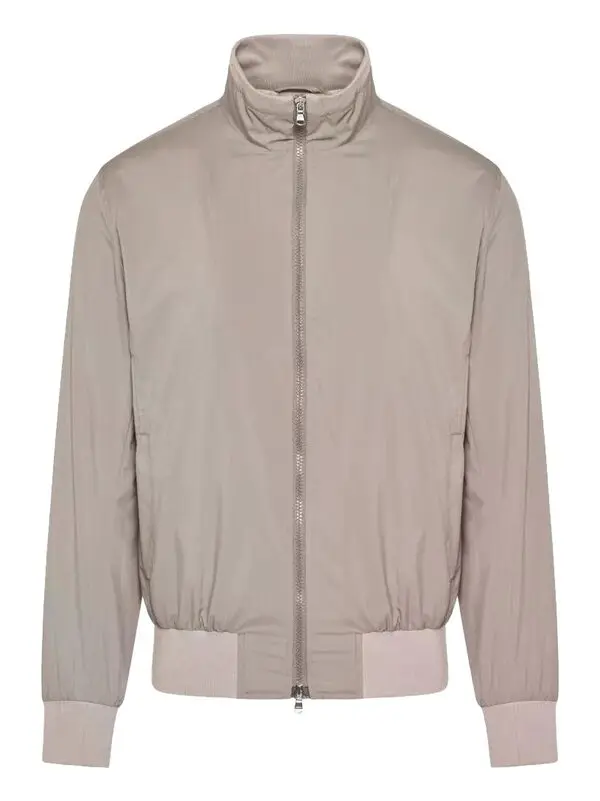 BARBA NAPOLI Zip Bomber Jacket - Neutrals