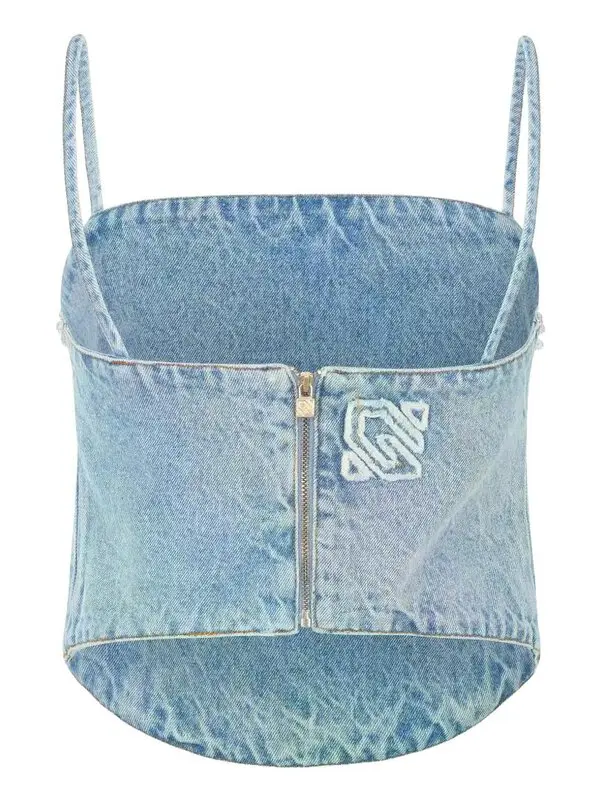 Giuseppe Di Morabito Embellished Sleeveless Top - Blue