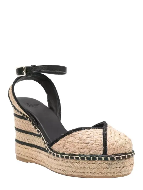 CastaÑer Striped Wedge Espadrilles - Neutrals