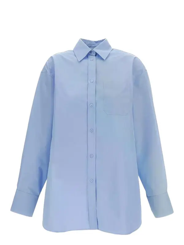 Sportmax Pleated Shirt Dress - Blue
