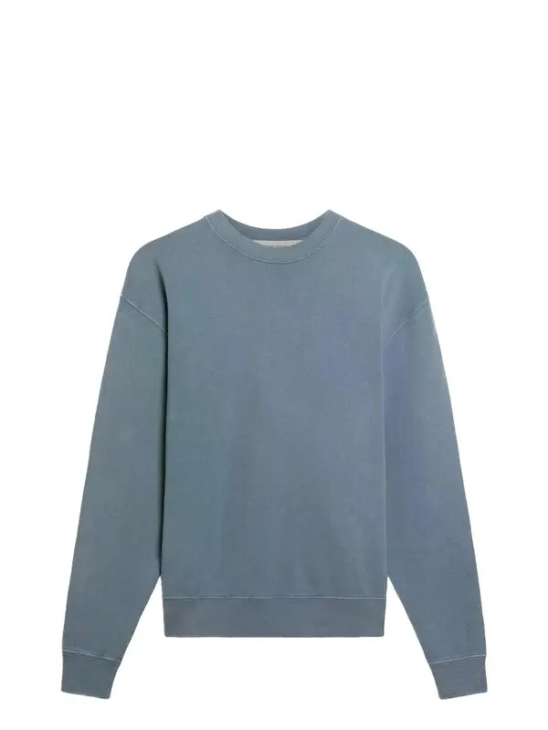 GOLDEN GOOSE Boxy Sweatshirt With Distressed Logo Detail - Blue