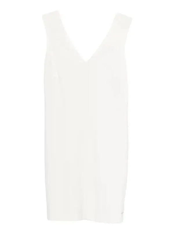 Calvin Klein V-neck Sleeveless Dress - Neutrals