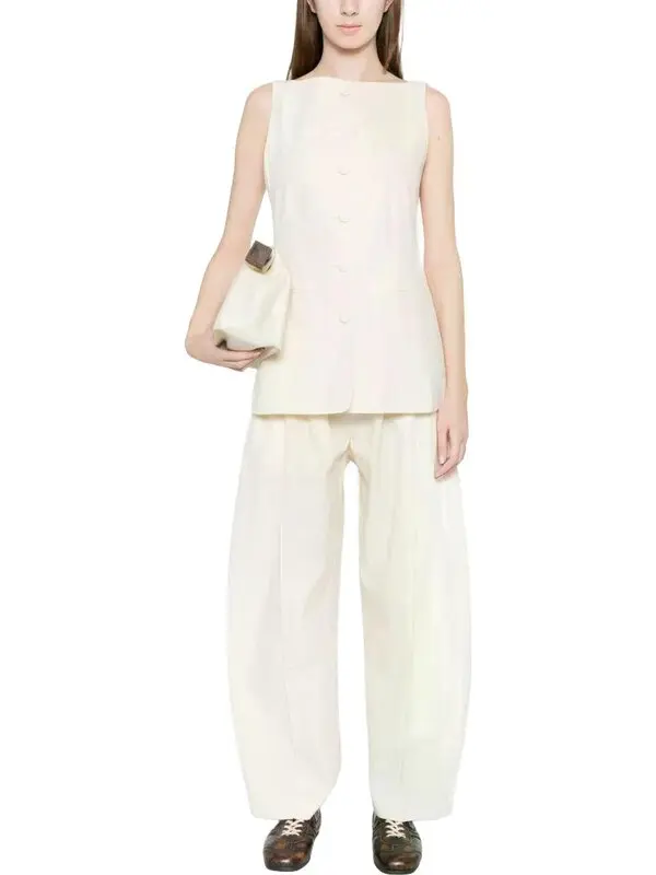 Mark Kenly Domino Tan Buttoned Waistcoat - Neutrals