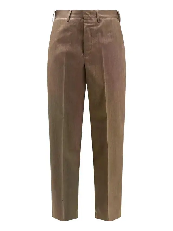 PT TORINO Tailored Buttoned Trousers - Brown