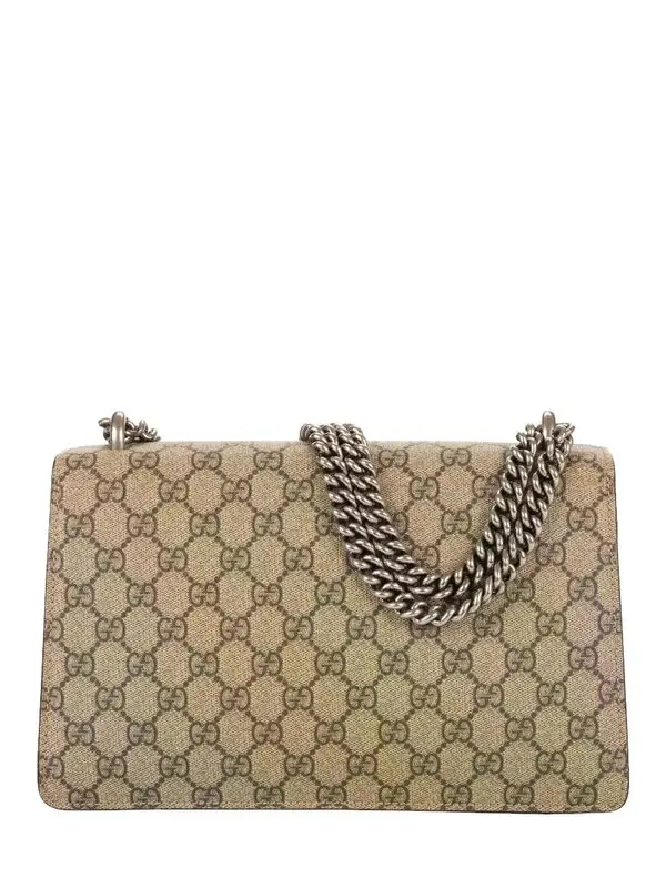 Gucci Dionysus Beige Monogram-pattern Chain-strap Shoulder Bag - Neutrals