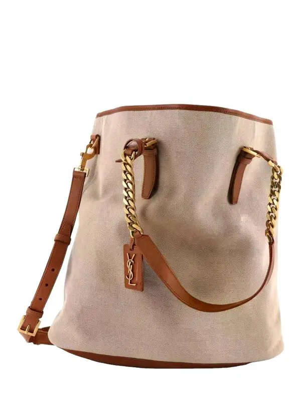Saint Laurent Sac Shopping Chain Medium Tote - Neutrals