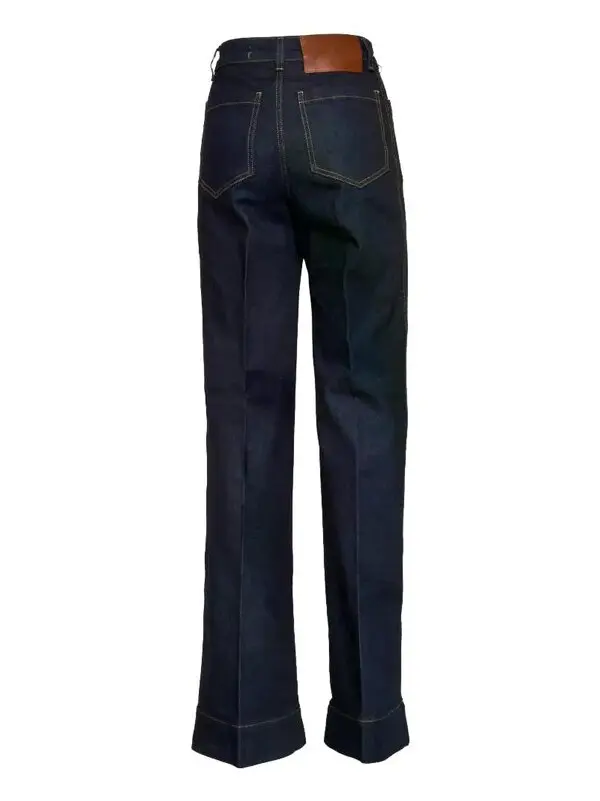 Victoria Beckham Alina Patch-pocket Jeans - Blue