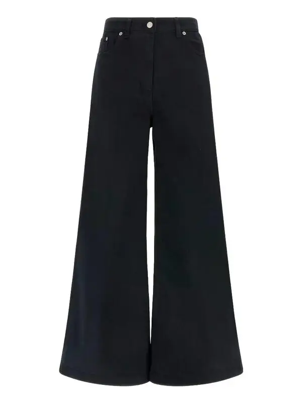 NUDE Tilda Flared-leg Trousers - Blue