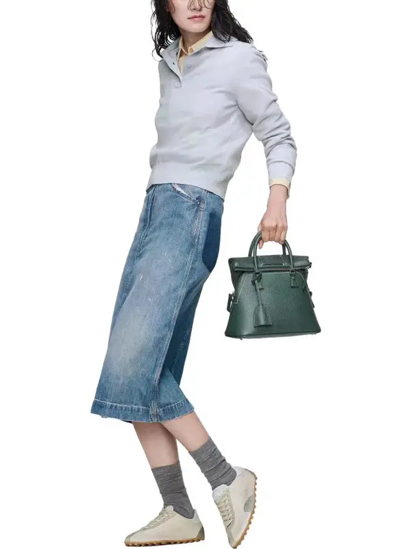 MAISON MARGIELA Midi Denim Skirt - Blue