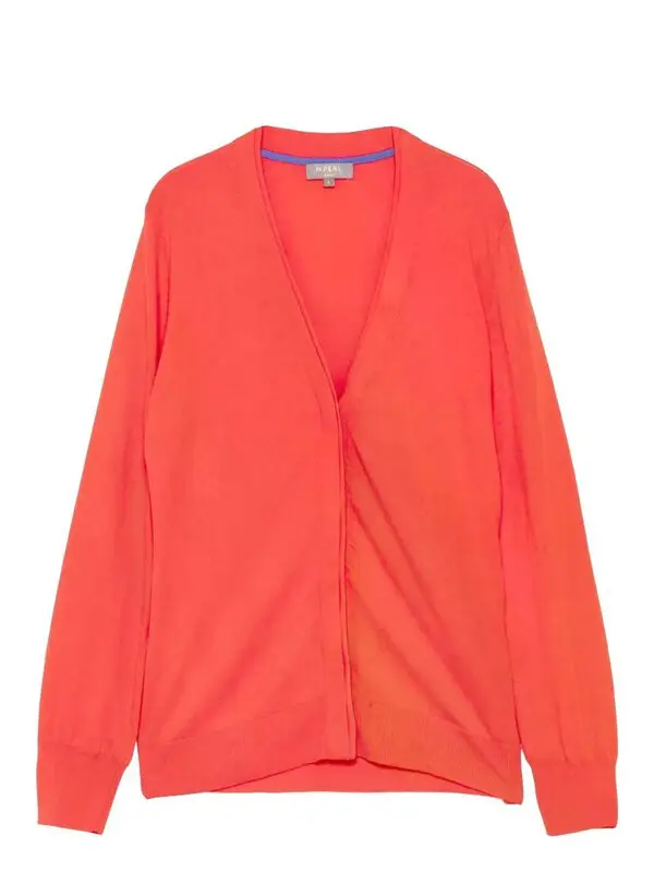 N.peal V-neck Cardigan - Red