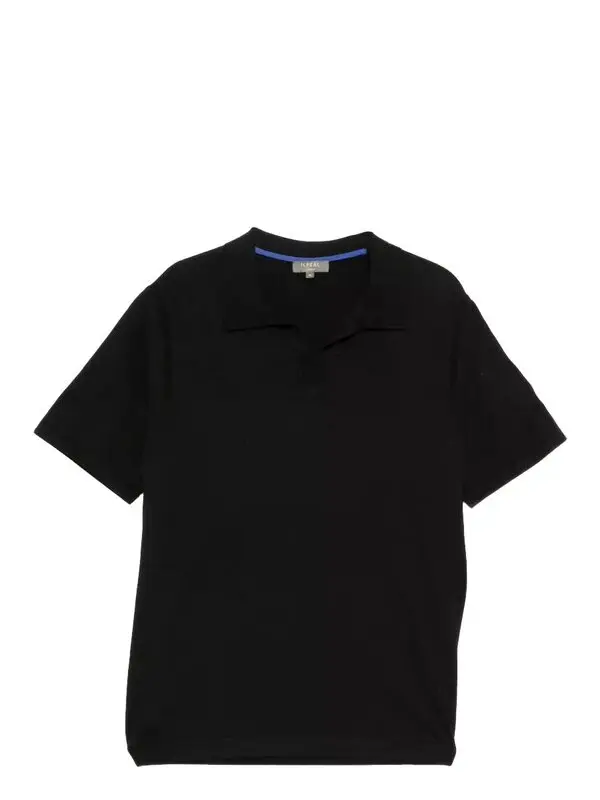 N.peal Polo-collar T-shirt - Black
