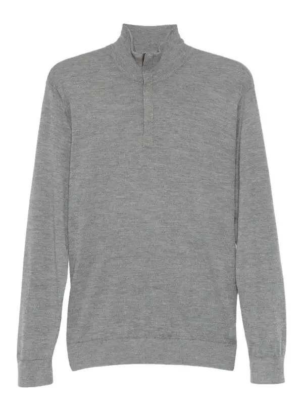 N.peal Regent Half-zip Sweater - Grey