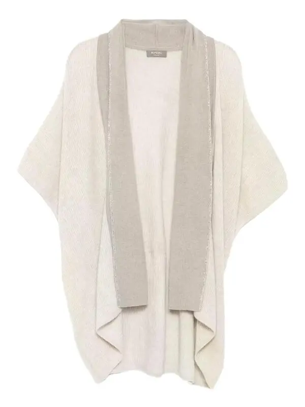 N.peal Ribbed Cardigan - Neutrals