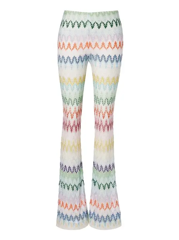 Missoni Open-knit Lame Flared Pants - Multicoloured