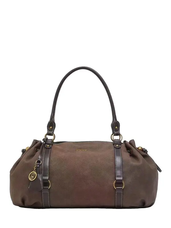 Liu Jo Large Drawstring Shoulder Bag With Charm Detail - Brown