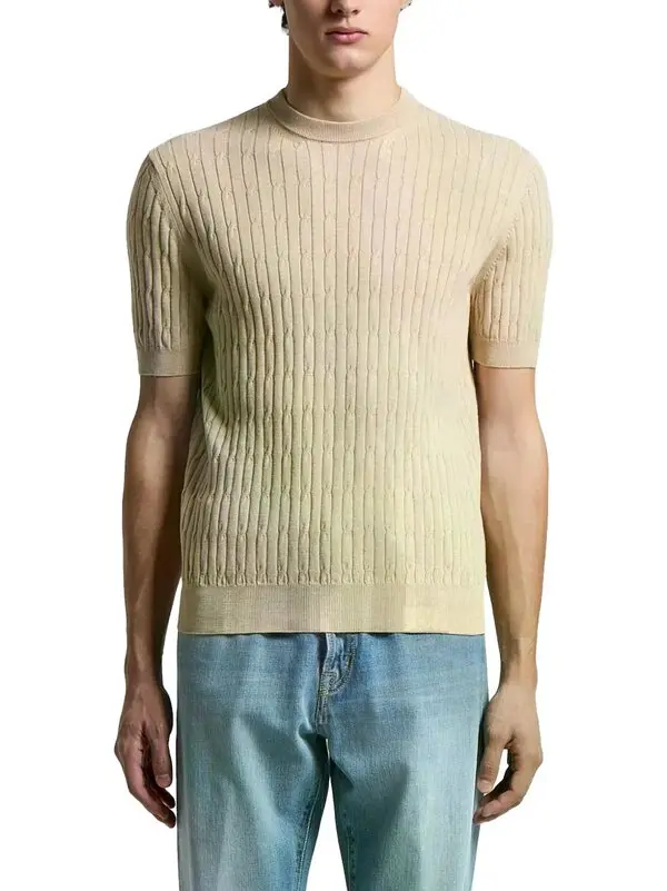 Peserico Ribbed Short-sleeve T-shirt - Neutrals