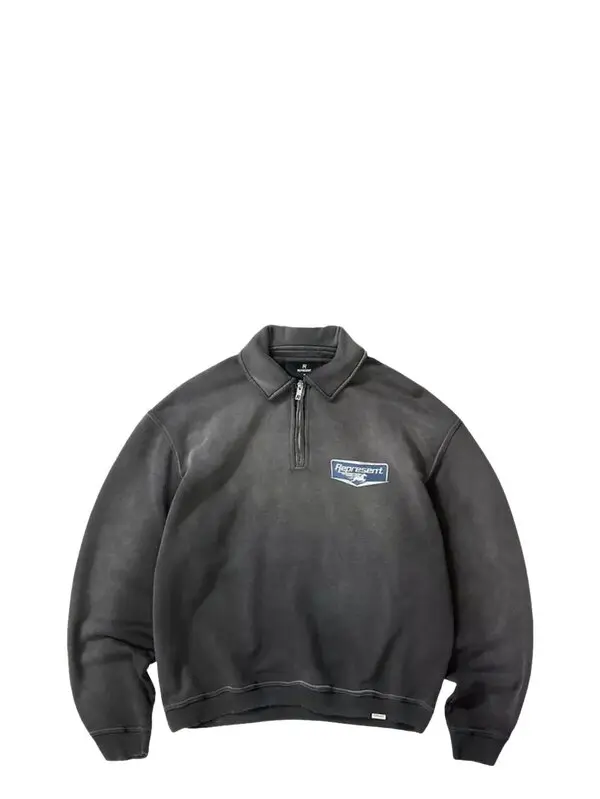 REPRESENT Zip Graphic Sweatshirt - Grey