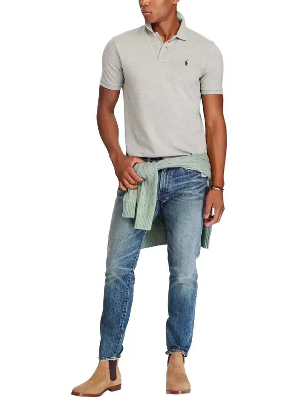 Polo Ralph Lauren Short Sleeve Logo Polo Shirt - Grey