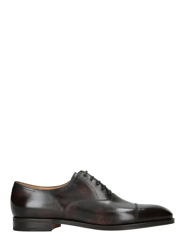 John Lobb City Ii Oxford Cap Toe Lace Up Shoes - Brown