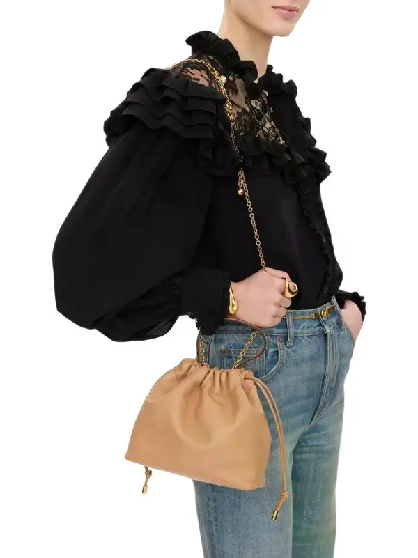 Chloé Chain Charm Bucket Bag - Neutrals