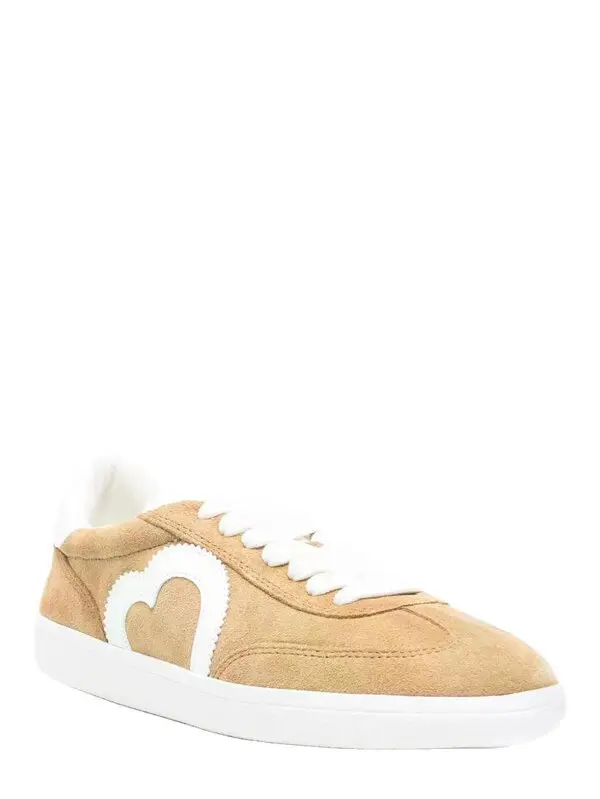 Moschino Heart Appliqué Lace-up Sneakers - Neutrals