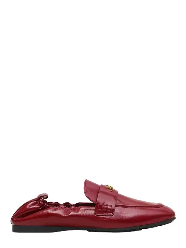 Marc Jacobs Logo Plaque Leather Loafers - Red