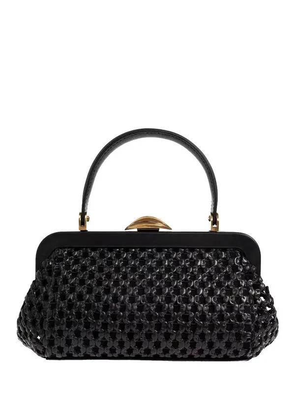 Cult Gaia Mini Zuma Woven Tote Bag - Black