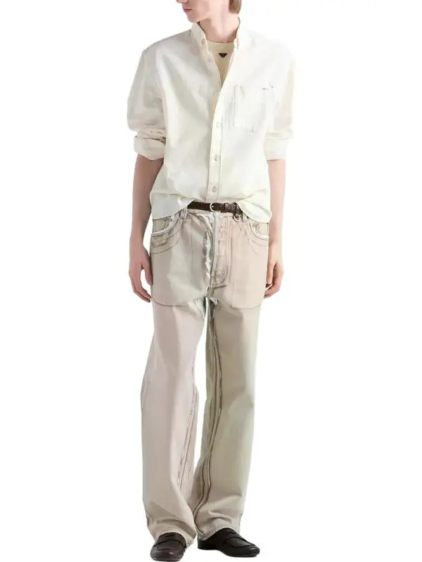 Prada Bull Denim Five-pocket Jeans - Neutrals