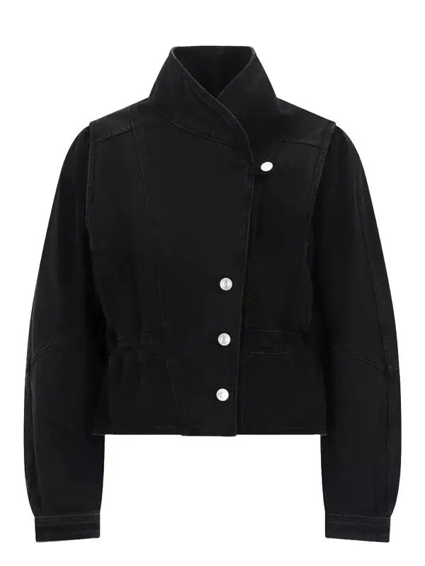 Isabel Marant Étoile Cotton Denim Cropped Jacket - Black
