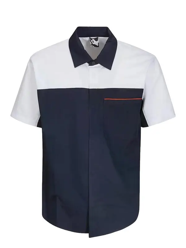 GR10K Colourblock Pocket Shirt - Blue