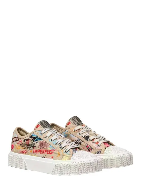 Marc Jacobs Punk Scribble Lace-up Sneakers - Neutrals