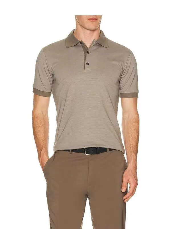 Theory Mod Jacquard Geo Polo In . Also - Brown